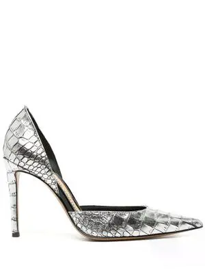 Alexandre Vauthier Crocodile-effect Leather Pumps