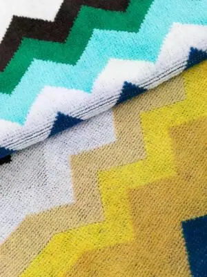 Missoni Zig Zag-patterned Bath Towel - Blue