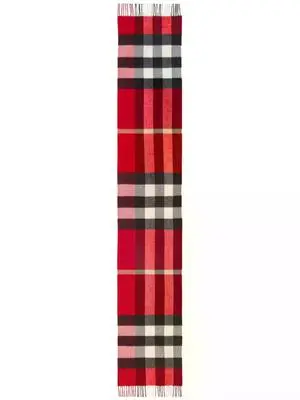 Burberry The Classic Check-pattern Fringed-trim Scarf