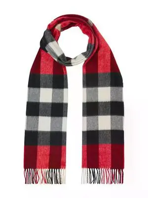 Burberry The Classic Check-pattern Fringed-trim Scarf