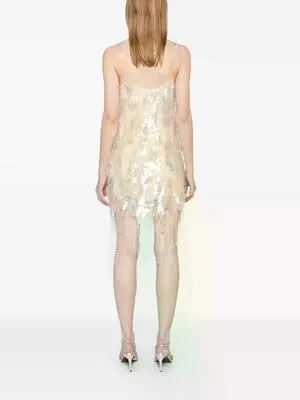 Blumarine Sequined Fringed Mini Dress