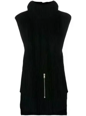 JIL SANDER Roll-neck Knitted Wool Top