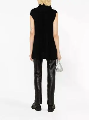 JIL SANDER Roll-neck Knitted Wool Top