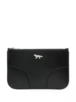 Maison Kitsuné Boogie Leather Clutch - Black