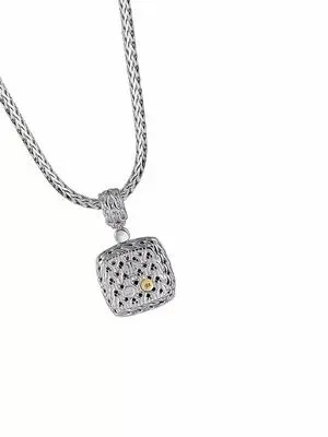 John Hardy Classic Chain Diamond Pavé Square Pendant