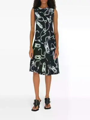 Burberry Knight Hardware Flared Dress