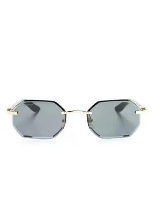 Cartier Geometric Rimless Sunglasses - Grey
