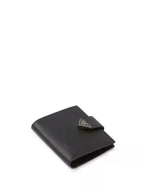 Prada Saffiano Logo-plaque Wallet - Black