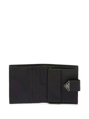 Prada Saffiano Logo-plaque Wallet - Black