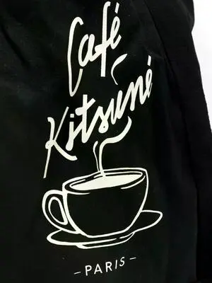 CAFÉ KITSUNÉ Graphic-print Canvas Tote Bag