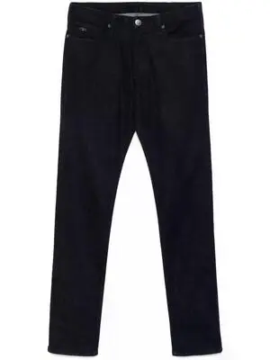 Emporio Armani Slim-fit Jeans With Logo Plaque