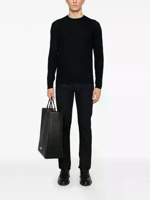 Emporio Armani Slim-fit Jeans With Logo Plaque