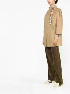 Herno Scarf-embellished Parka Coat - Brown