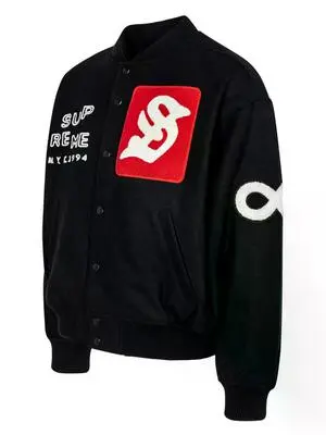 Supreme Tourist Varsity Jacket - Black