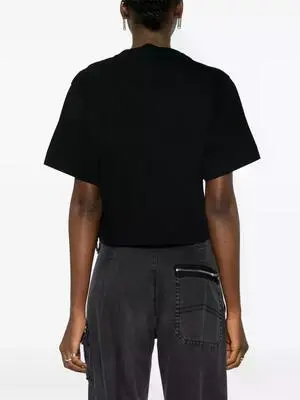 Off-White Bookish Logo-print Cropped T-shirt