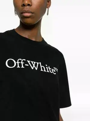 Off-White Bookish Logo-print Cropped T-shirt