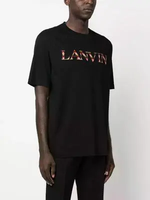 LANVIN Curb Logo-embroidered Cotton T-shirt