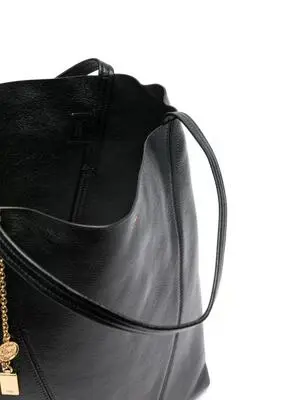 Chloé Large Spin Leather Tote Bag - Black