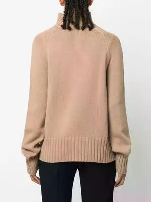 Max Mara Fine-knit High-neck Sweatshirt - Neutrals