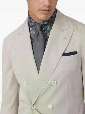 Brunello Cucinelli Virgin Wool Neck Tie - Grey