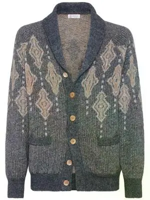 Brunello Cucinelli Intarsia-knit Cardigan