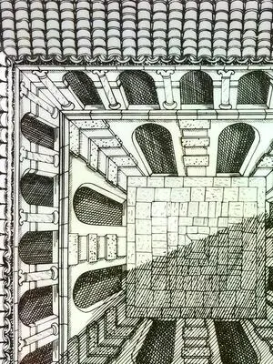 FORNASETTI Architettura Plate