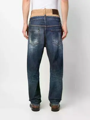 Dsquared2 Double Waist Distressed Jeans