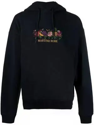 Martine Rose Logo-embroidered Drawstring Hoodie