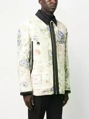 MARINE SERRE Floral-print Quilted Jacket