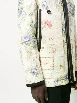 MARINE SERRE Floral-print Quilted Jacket