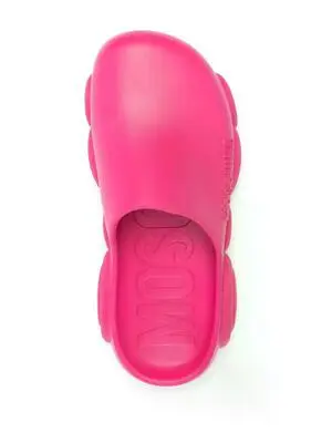 Moschino Logo Embossed Mules