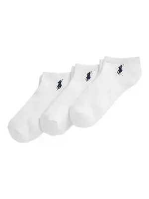 Polo Ralph Lauren Ribbed-knit Socks Pack Of Three - White