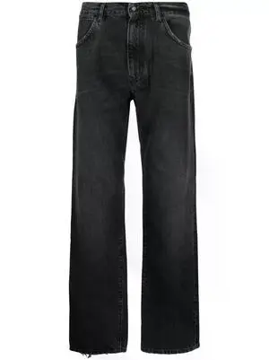 AMISH SUPPLIES Washed Straight-leg Jeans - Black