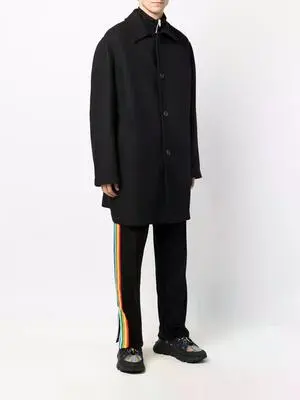Palm Angels Single-breasted Logo-print Coat