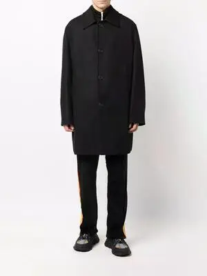 Palm Angels Single-breasted Logo-print Coat