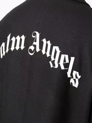 Palm Angels Single-breasted Logo-print Coat