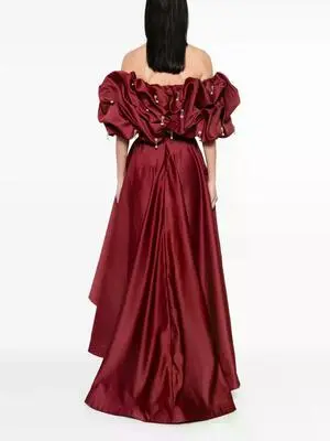 AAVVA Off-shoulder Puffy Gown - Red
