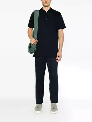 Kiton Half-zip Piqué Polo Shirt