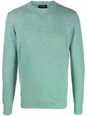 DELL'OGLIO Crew Neck Cashmere Jumper - Blue