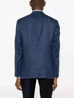 Isaia Brooch-detail Mélange Blazer