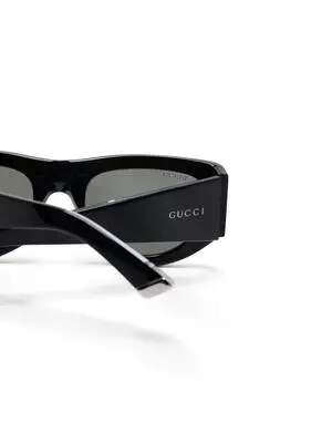 Gucci Geometric Frame Sunglasses - Black