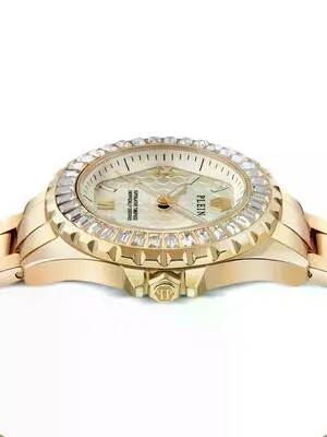 Philipp Plein Gold-tone Stainless Steel Crystal-encrusted Bezel Watch