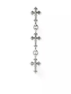 Emanuele Bicocchi Avelli Cross Drop Earring - Silver