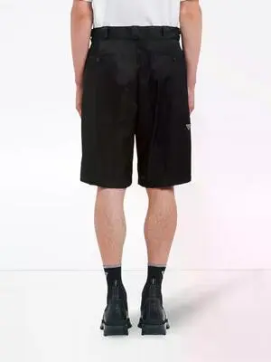 Prada Wide-leg Nylon Gabardine Bermuda Shorts