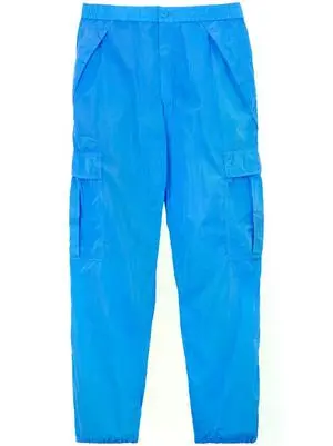 Burberry Appliqué-detail Cargo Trousers - Blue