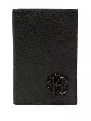 Roberto Cavalli Rc-plaque Bi-fold Cardholder - Black