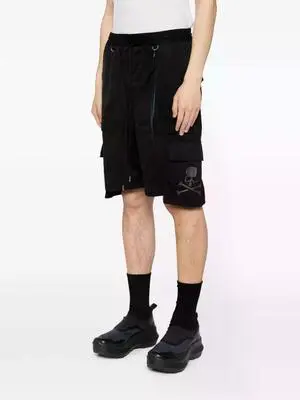 MASTERMIND WORLD Cargo Shorts With Skull Motif - Black