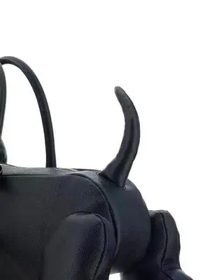 Thom Browne Hector Pebbled Leather Tote Bag - Black