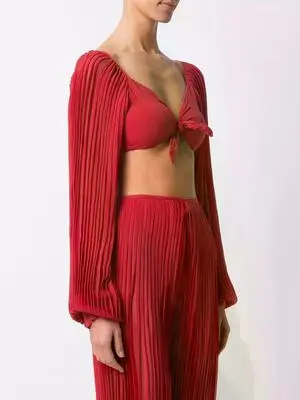 AMIR SLAMA Silk Lace-up Top