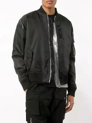 MOSTLY HEARD RARELY SEEN Leather Detailing Bomber Jacket
